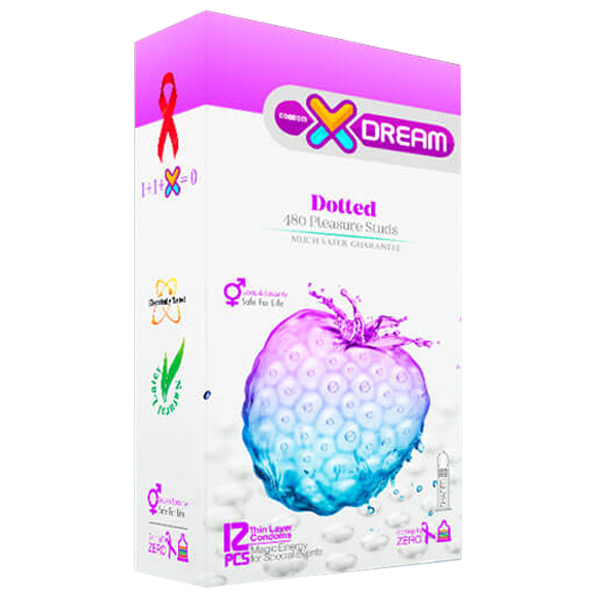 کاندوم خاردار ایکس دریم مدل Dotted تعداد 12 عددی - اولیور شاپ